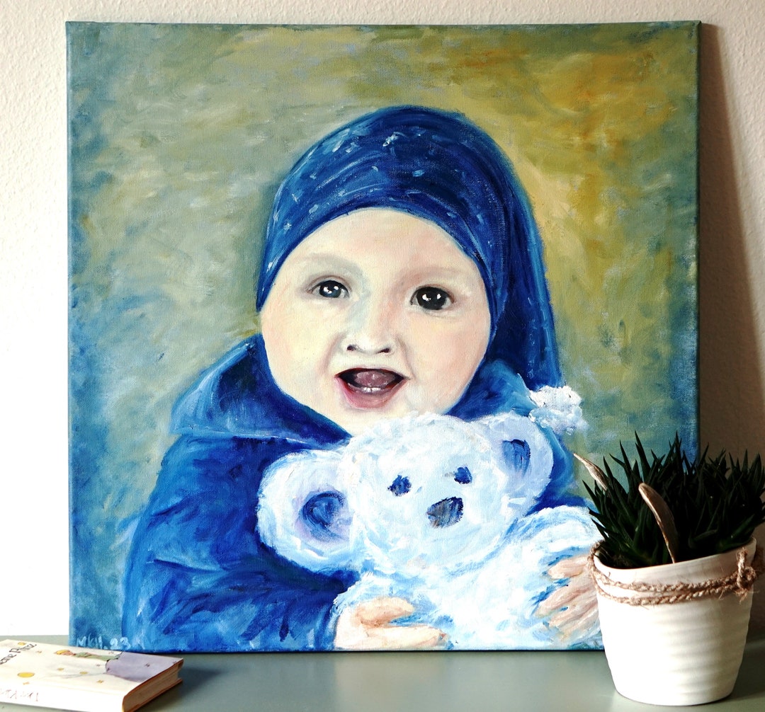 Baby Painting From the Picture - Etsy