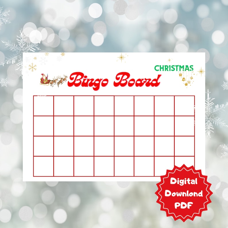 Christmas Bingo,50unique Bingo Cards, Christmas Activity, Christmas ...