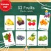 Fruits (real Pictures), 52editable Montessori Cards, Educational ...