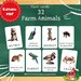 Farm Animals, 32 Editable Montessori Cards, Animal Educational ...