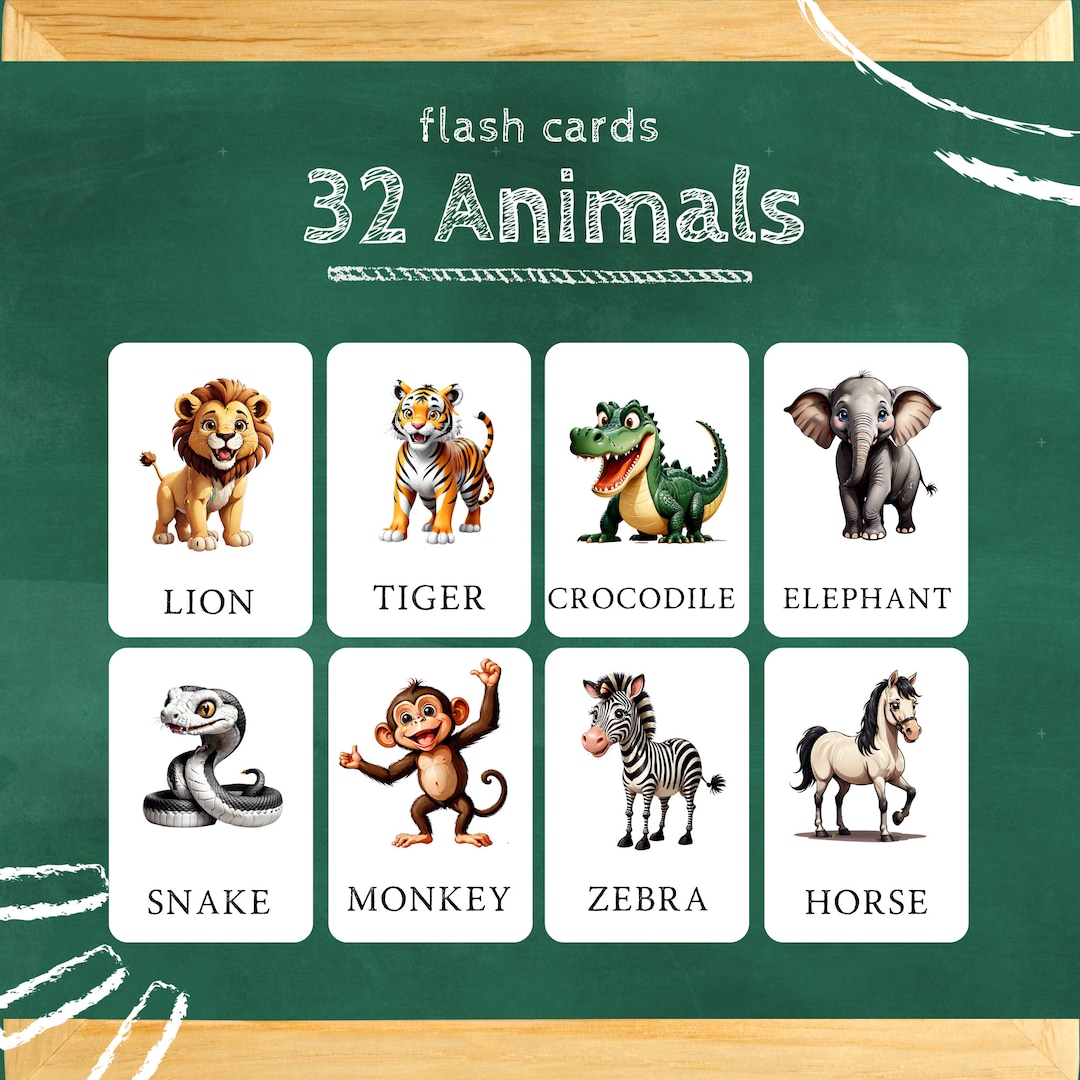 The Animal, 32 Editable Montessori Cards, , Animal Educational ...