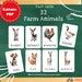 Farm Animals, 32 Editable Montessori Cards, Animal Educational ...