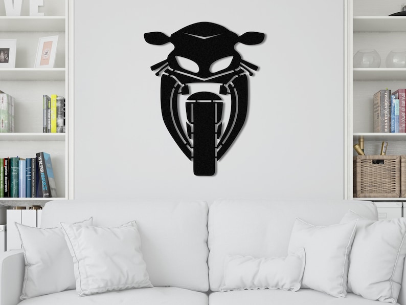 Custom Motorcycle Metal Wall Art Motorbike Wall Decor Racing Motorcycle ...