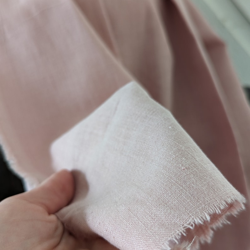 Dusty Rose. Linen Fabric by the Yard. Linen-cotton Blend. Fabric for ...