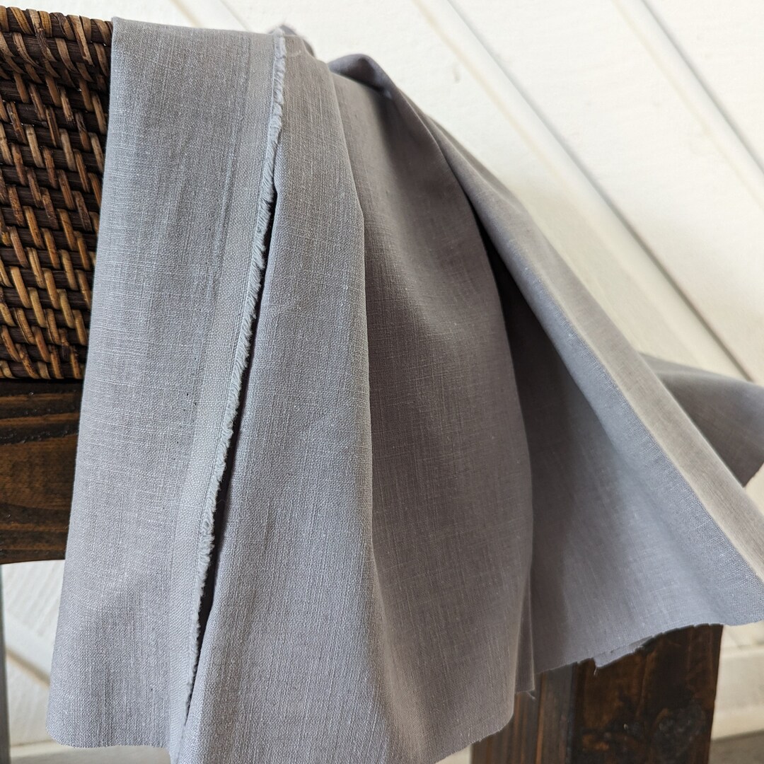 Grey. Linen Fabric by the Yard. Linen-cotton Blend. Fabric for Clothing ...