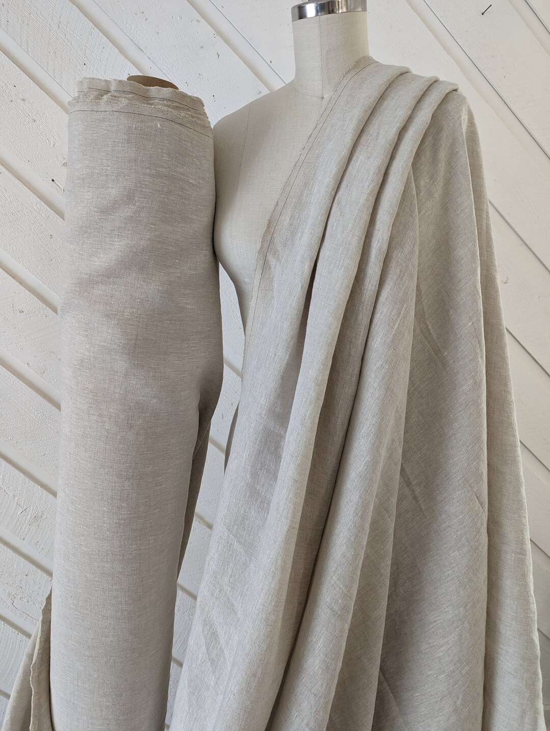 Linen Fabric by the Yard. Medium Weight Multipurpose Linen for Curtains ...