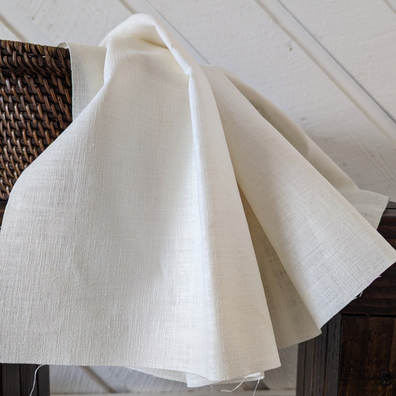 Off White. Linen Fabric by the Yard. Linen-cotton Blend. Fabric for ...