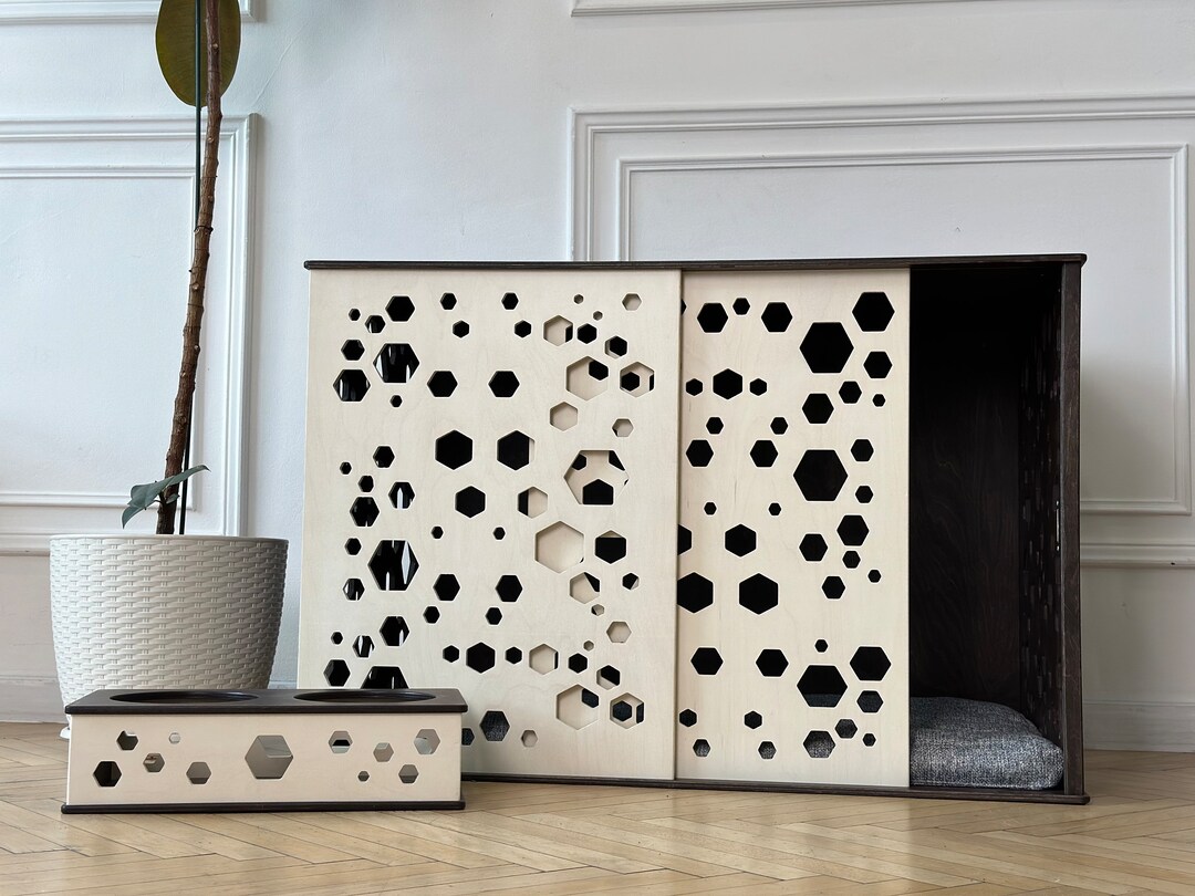 Dog Crate Furniture | Modern Dog Crate | Indoor Dog Kennel With Sliding ...