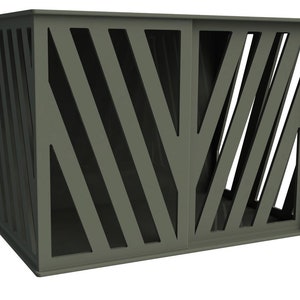 Modern Wooden Dog Crate | Decorative Indoor Kennel - Etsy