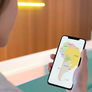 Digital South America Map Full Color With States Printable Poster Large ...