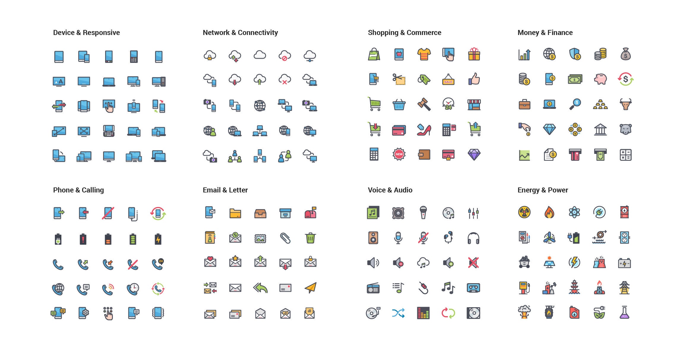 1500 SVG Line With Color Icons Pack. Universal Icon Bundle. Unique and ...