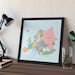 Digital Europe Map Full Color With States Printable Poster Large Size ...