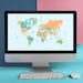Digital World Map Full Color With Countries Printable Poster Large Size ...