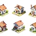 36 Isometric Cartoon House Building Clipart. Colorful Buildings PNG No ...