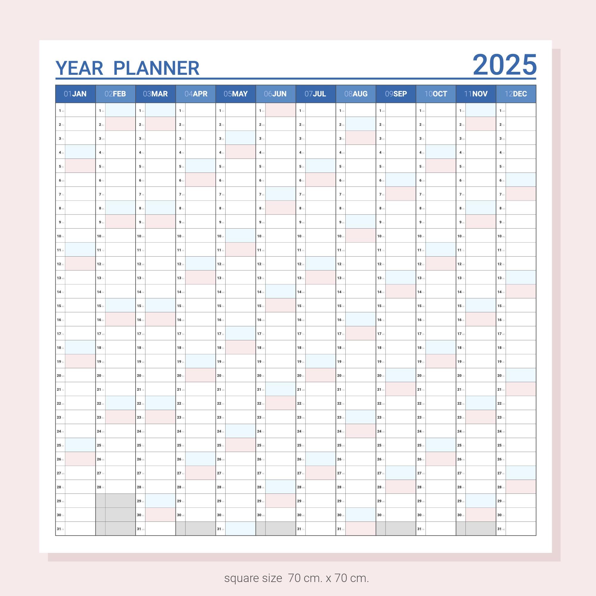 Calendar 2025 Planner A4 PDF Printable. Clear and Easy to Use, Included ...