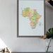 Digital Africa Map Full Color With States Printable Poster Large Size ...