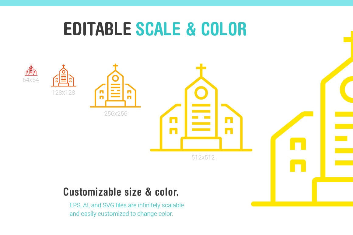 40 Home & Building Line Icons. Various File Formats Including Ai / Eps ...