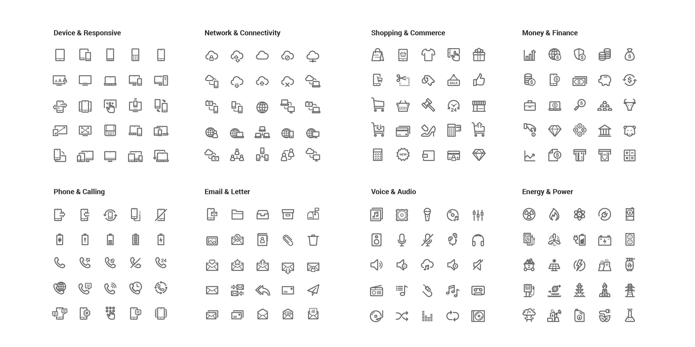 1500 SVG Line Icons Pack. Universal Icon Bundle. Unique and Easy to Use ...