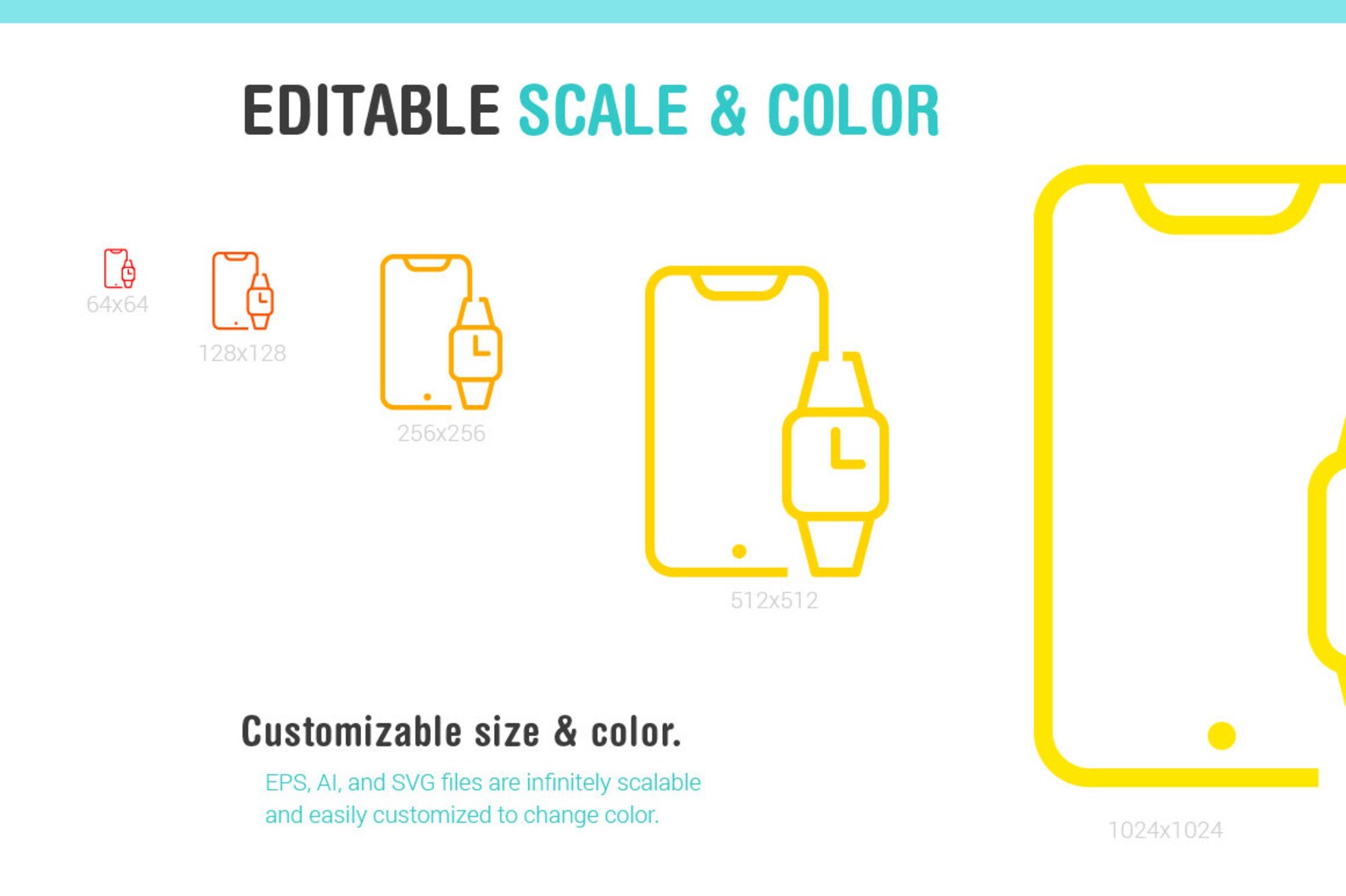 40 Device & Responsive Line Icons. Various File Formats Including Ai ...