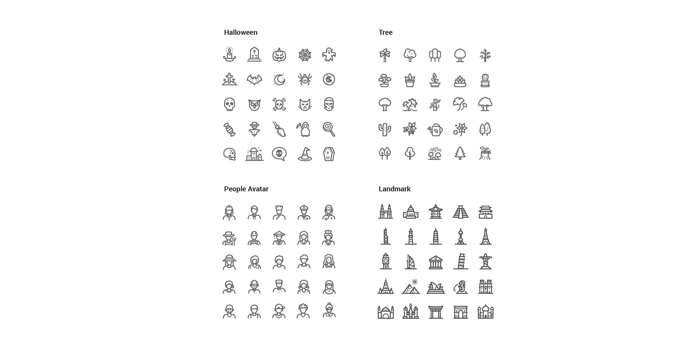 1500 SVG Line Icons Pack. Universal Icon Bundle. Unique and Easy to Use ...