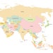 Digital Asia Map Full Color With States Printable Poster Large Size and ...