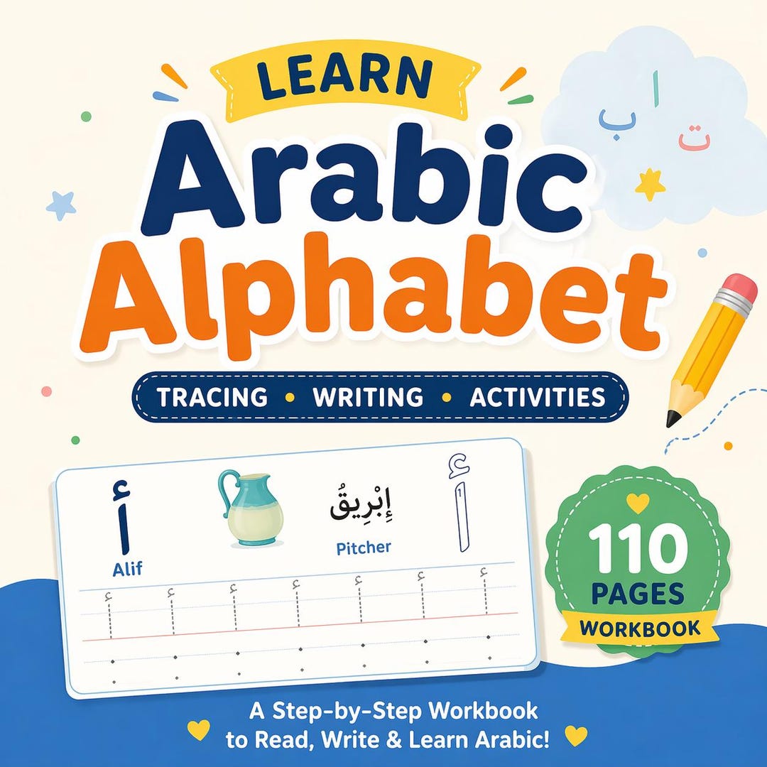 Arabic Alphabet Tracing Book for Kids | Learn Arabic Writing ...