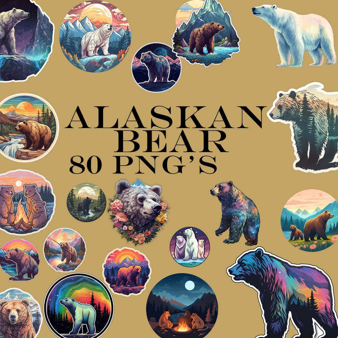 Alaskan Bear Digital Stickers, Wilderness Pictures, Alaskan Wild ...
