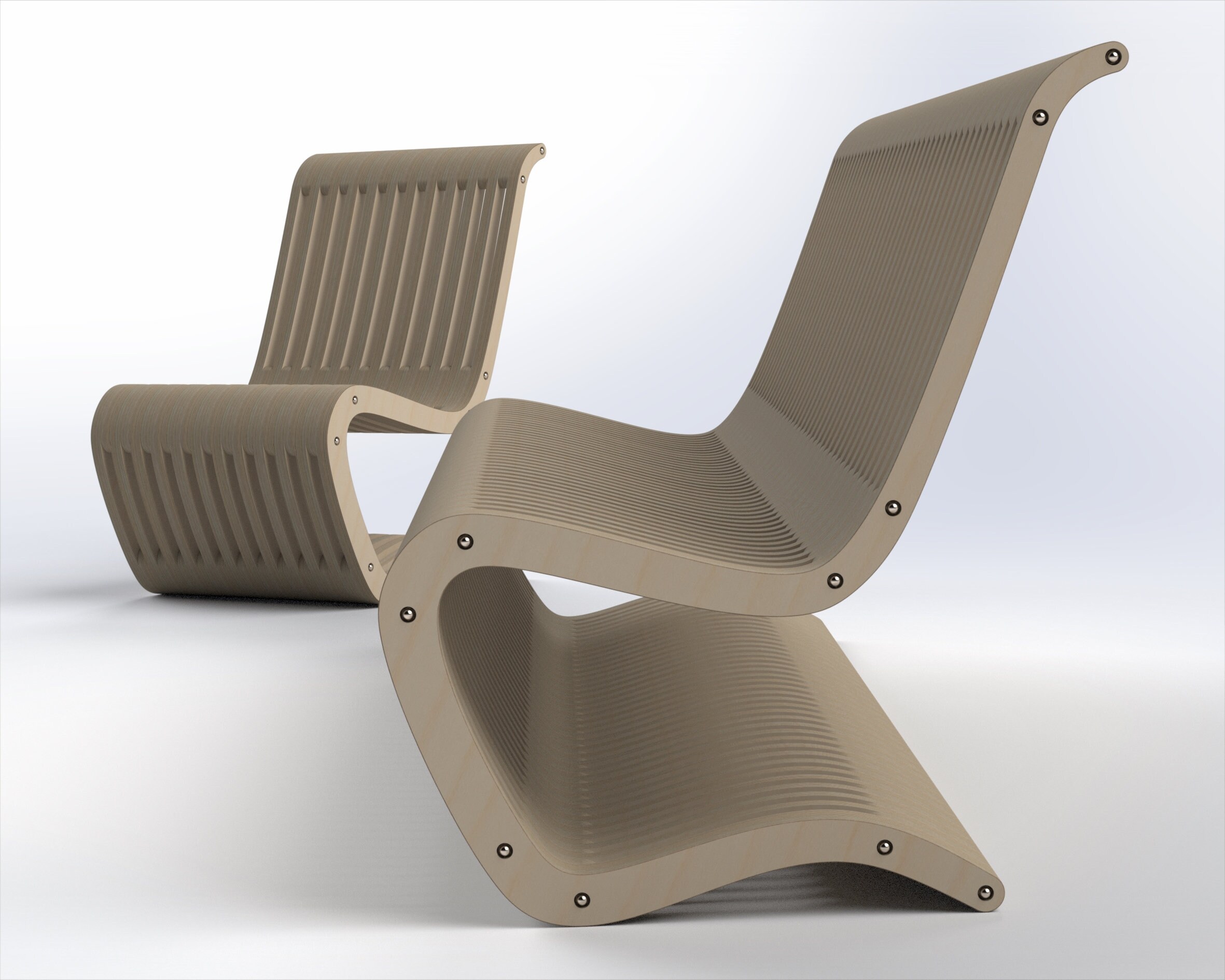 The ‘meldon’ Chair CNC Cutting Files, Plywood Furniture Plans (digital ...