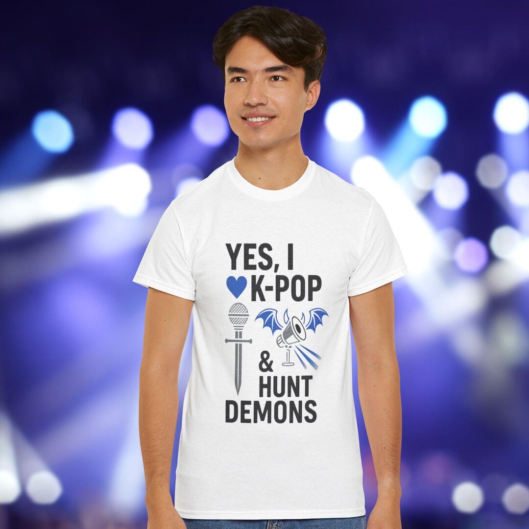 Yes I Love K-pop and Hunt Demons Graphic Tee Funny Korean Pop Music ...