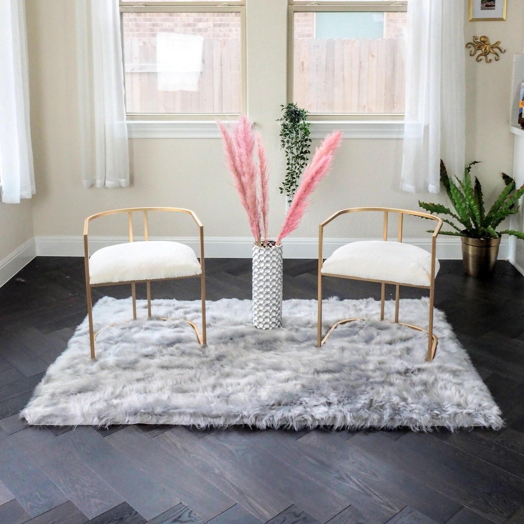 Washable Rug Artificial Wool Faux Sheepskin Faux Fur Rug for Living ...