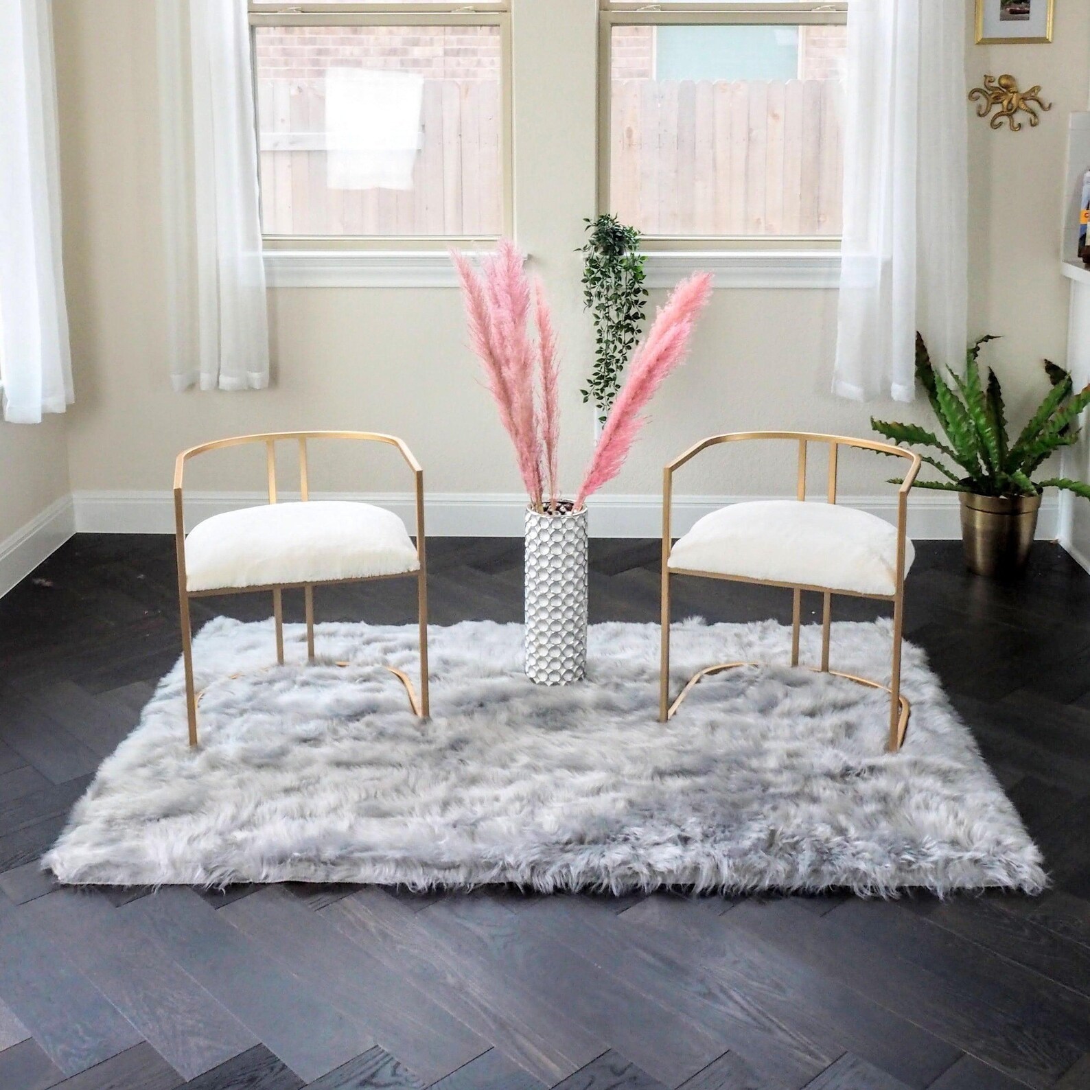 Washable Rug Artificial Wool Faux Sheepskin Faux Fur Rug for Living ...