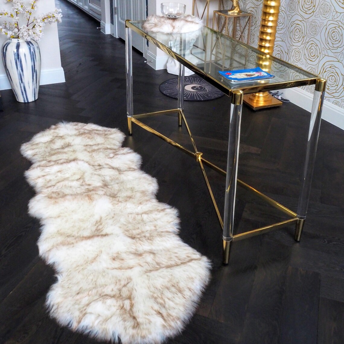 Thick Fluffy Washable Artificial Wool Faux Fur Rug for Living Room ...