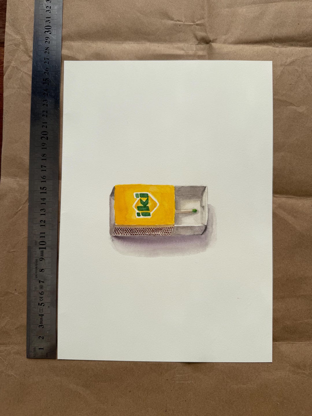 Matchbox Watercolor Painting, Fabriano Artistico Paper, 20x30cm - Etsy