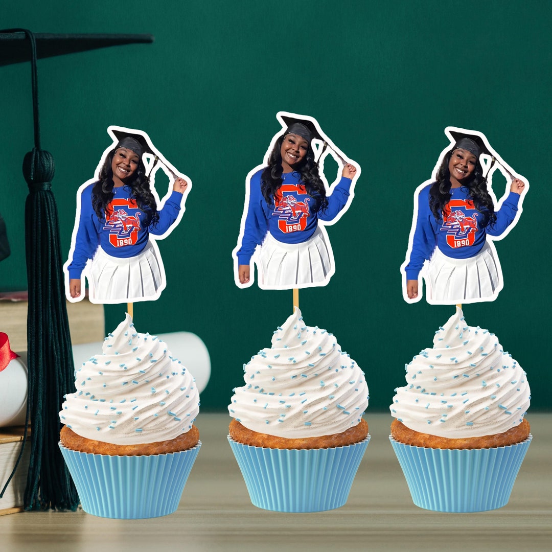 Custom Photo Graduation Cupcake Toppers: Class of 2026 - Etsy