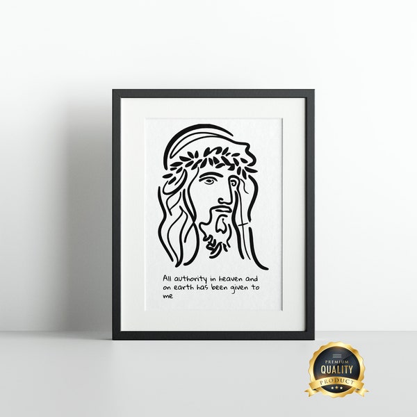 Jesus One Line Art - Etsy