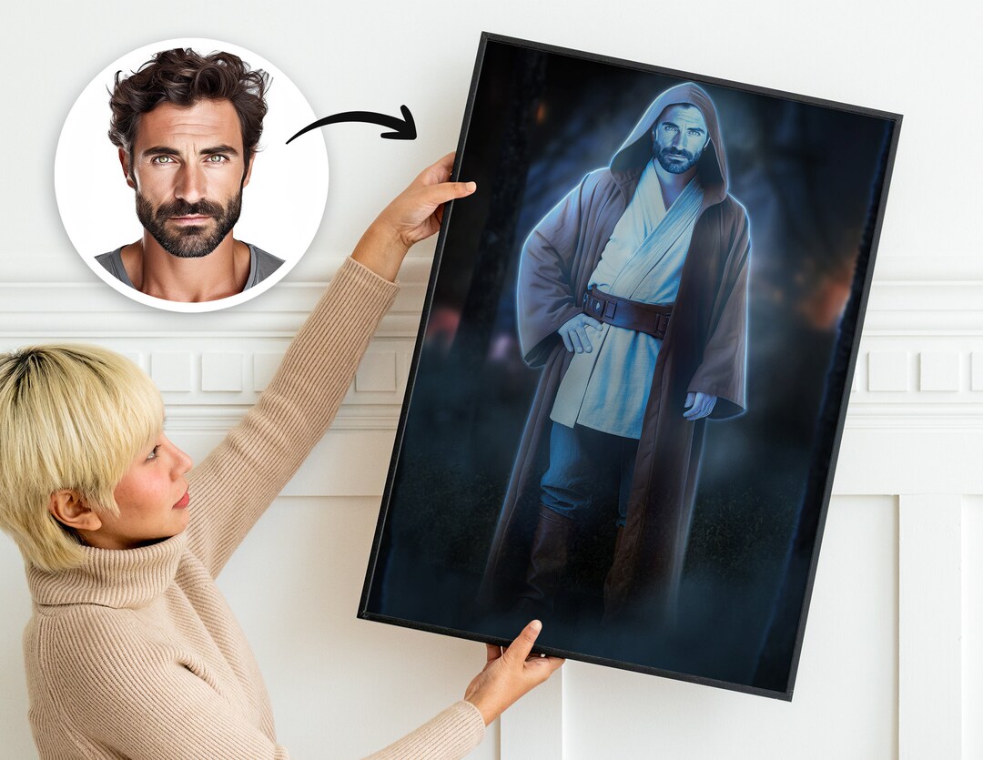 Personalized Jedi Ghost Photo Commemorative Funeral, Memorial Service ...