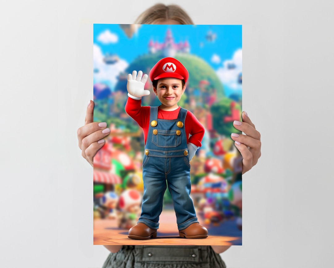 Custom Super Mario Portrait Mario Personalized Portrait - Etsy