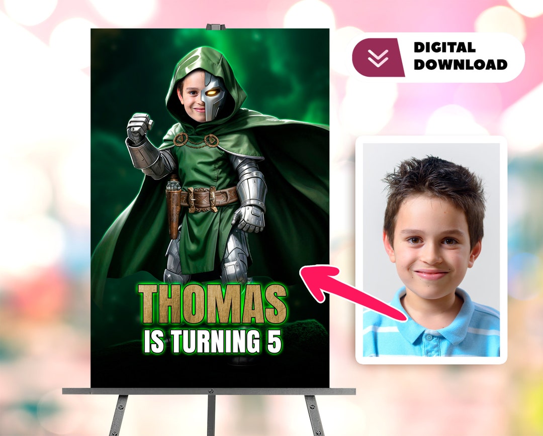Dr Doom Personalized With Photo Birthday Welcome Sign Dr Doom Birthday ...