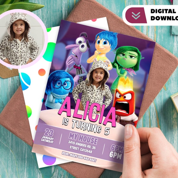 Inside Out Invite - Etsy