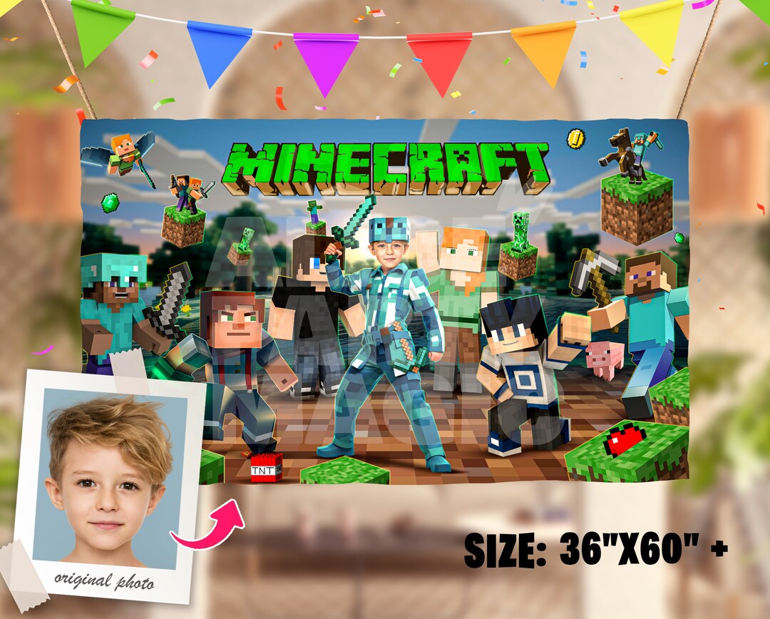 Gamer Personalized With Photo Custom Digital Banner Gamer Birthday ...
