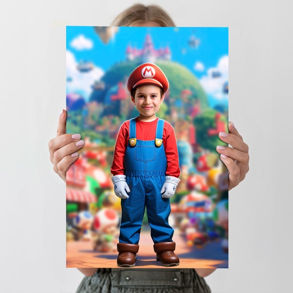 Mario Portrait - Etsy