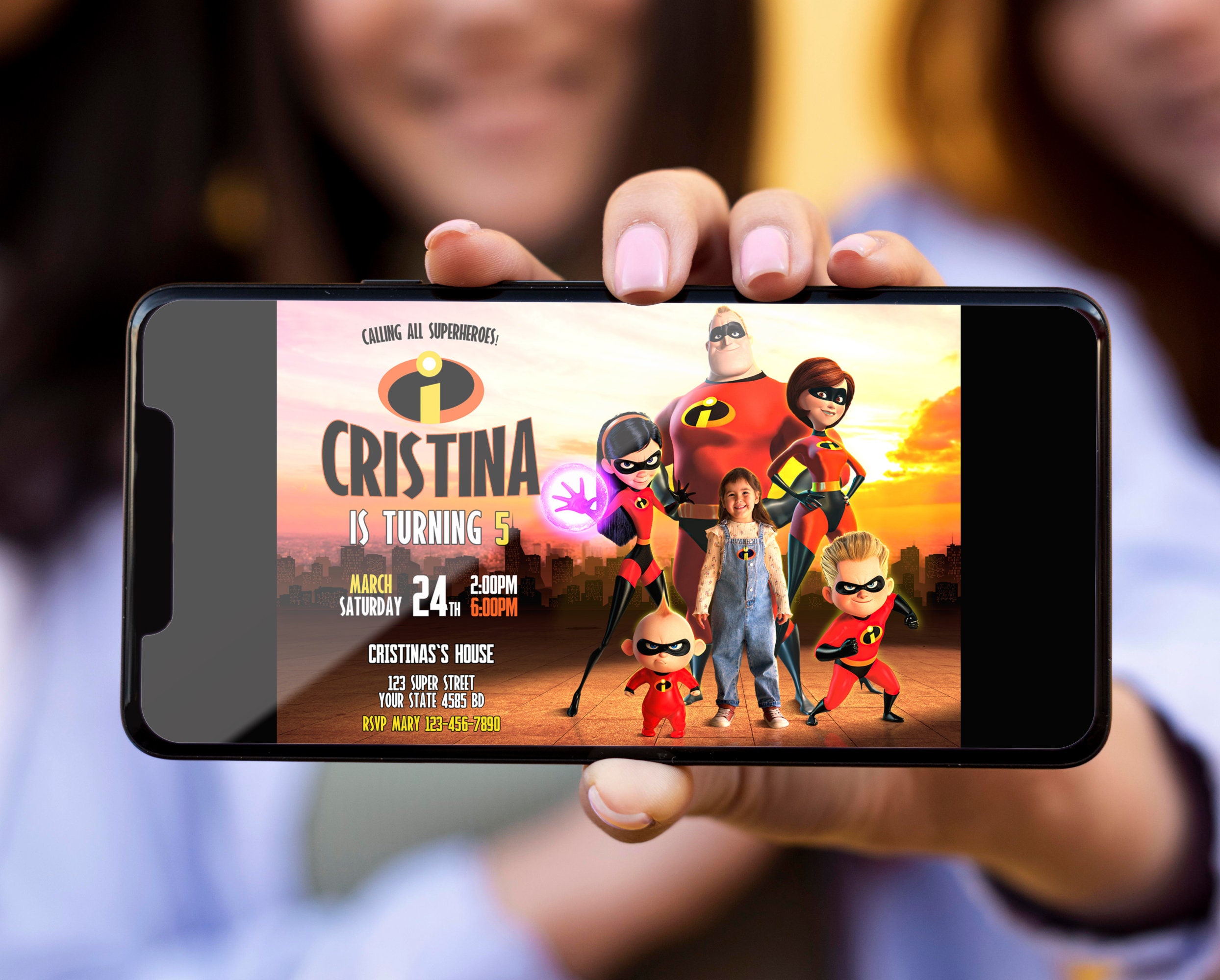 The Incredibles Personalized With Photo Birthday Invitation - Etsy