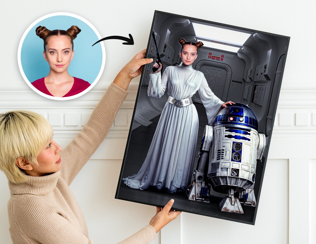 Princess Leia Portrait - Leia Personalized Portrait - Print From Photo ...