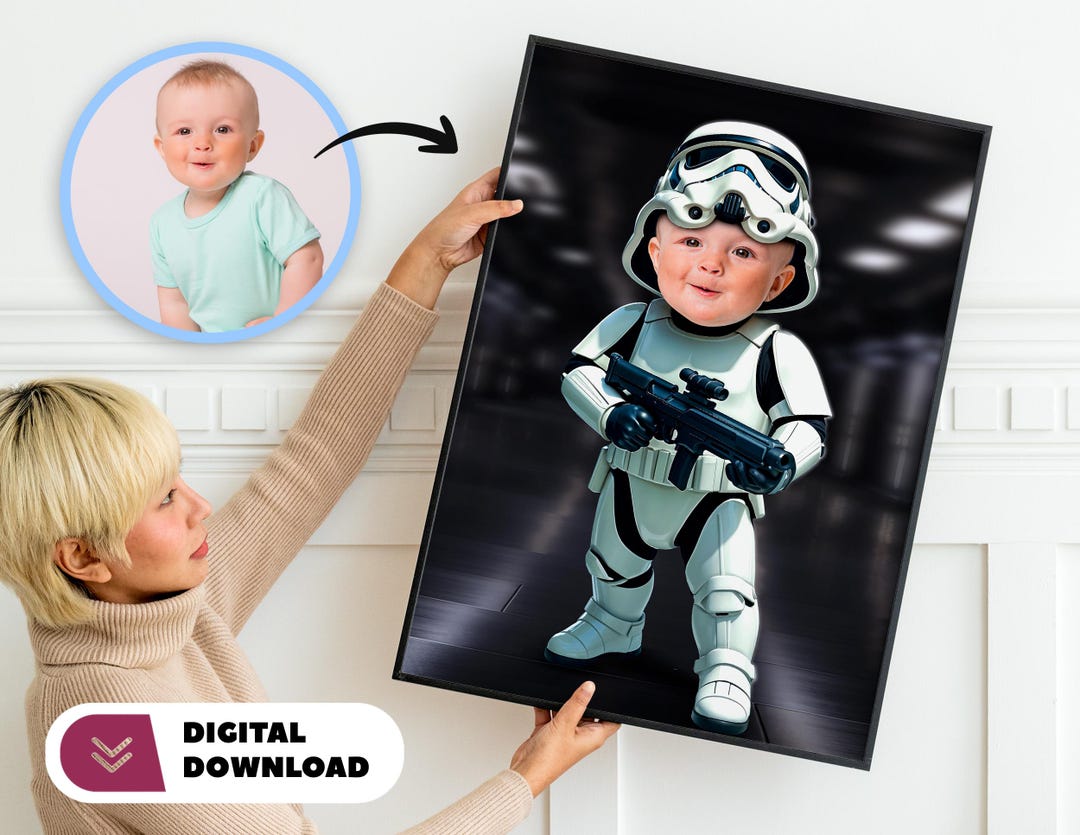 Baby Trooper Portrait Trooper 1st Personalized Portrait Print From ...