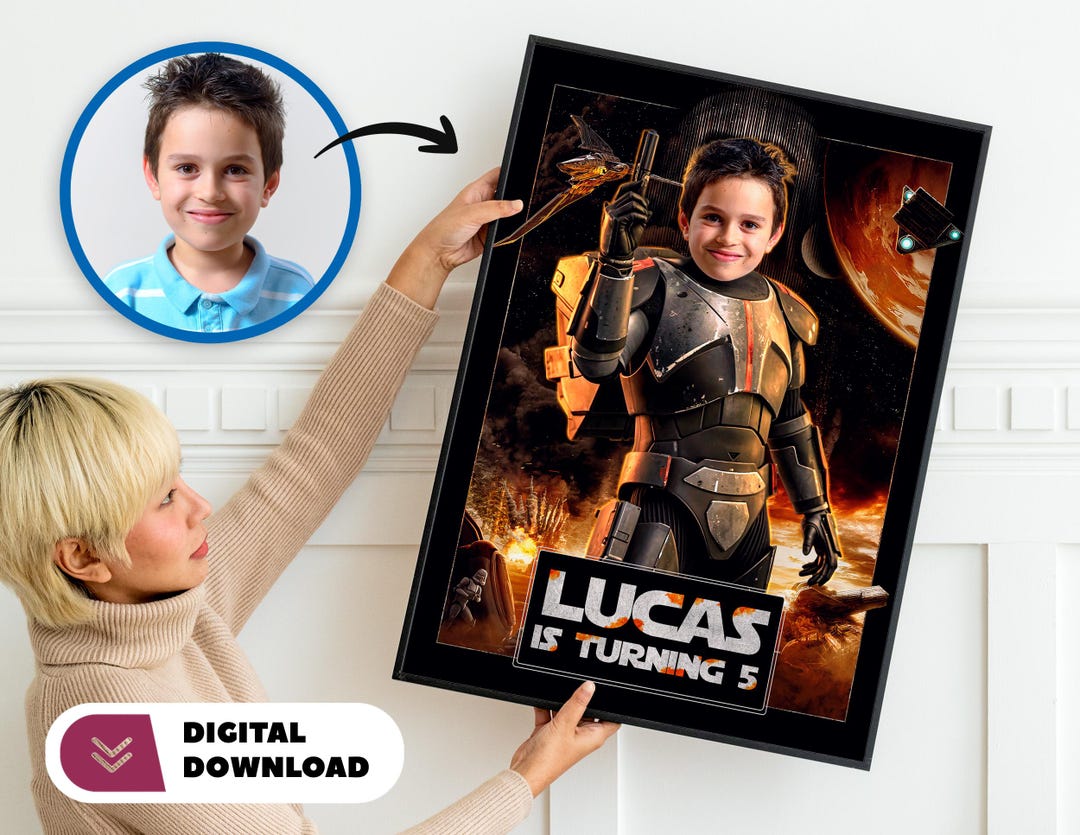 Clone Trooper Personalized With Photo Digital Welcome Sign Stormtrooper ...