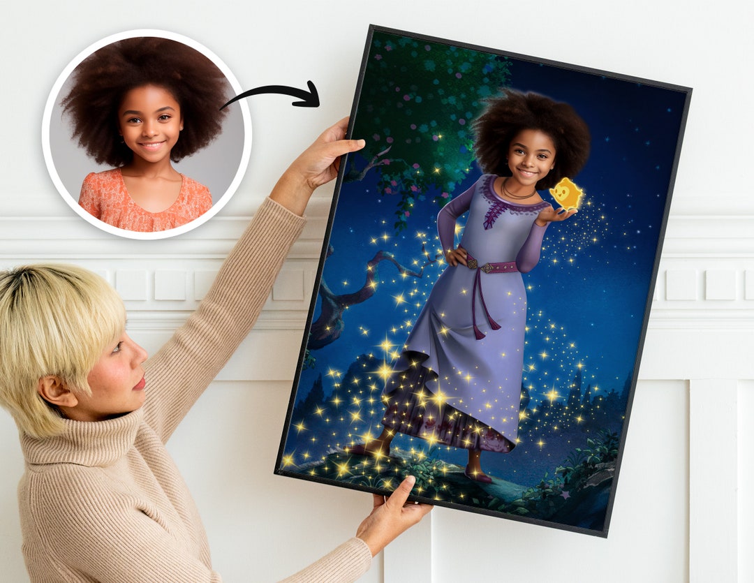 Custom Asha Portrait - Princess Personalized Portrait - Print From ...