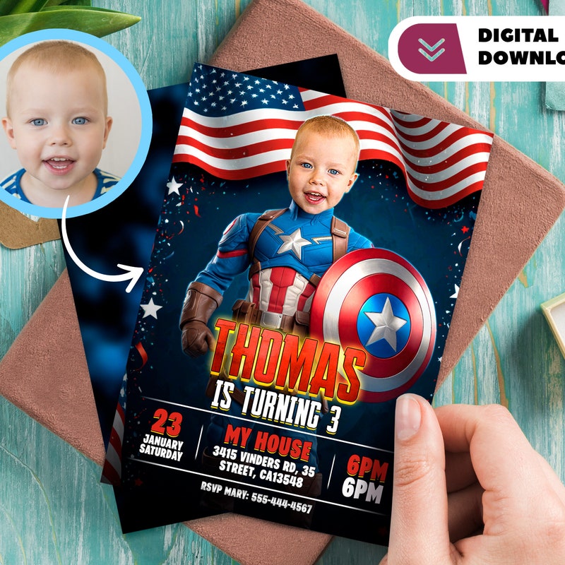 Captain America Birthday - Etsy