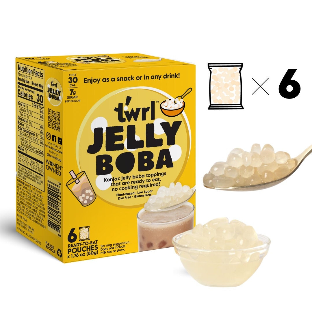 Twrl Crystal Boba 6-pack - Instant Low Calorie Boba Toppings - Etsy