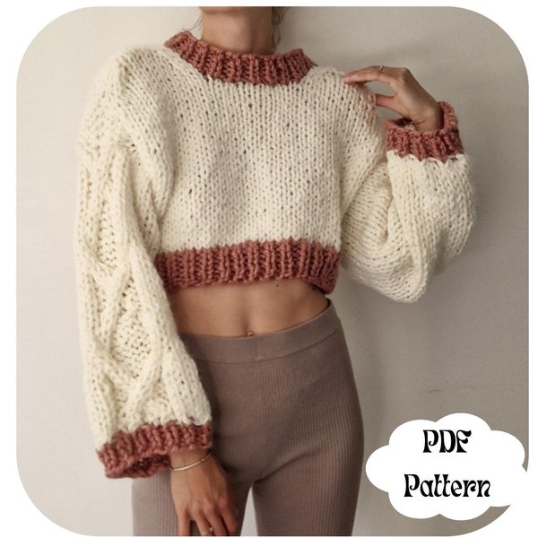 Knit Cropped Sweater - Etsy
