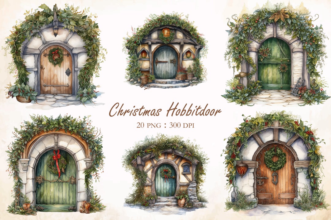 Christmas Hobbit Door, Seasonal Decor, Magical, Hobbit World ...